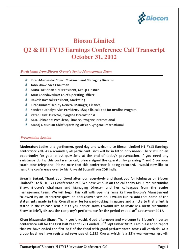 Biocon LTD | PDF | Pharmaceutical | Business