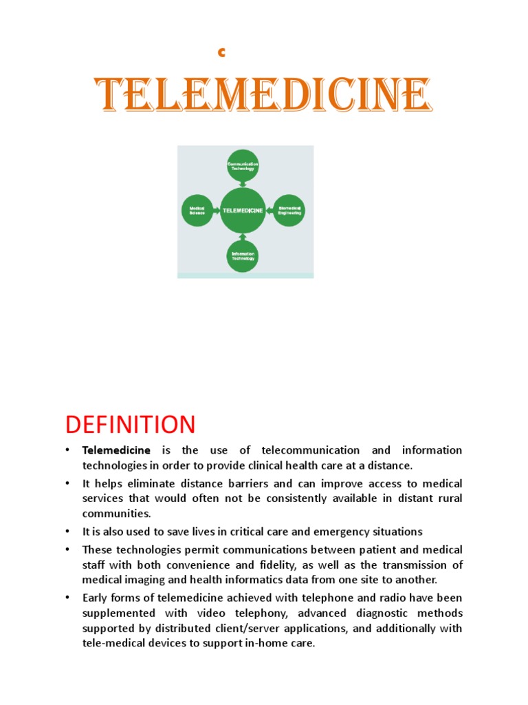 Introduction To Telemedicine | PDF | Telemedicine | Health Care