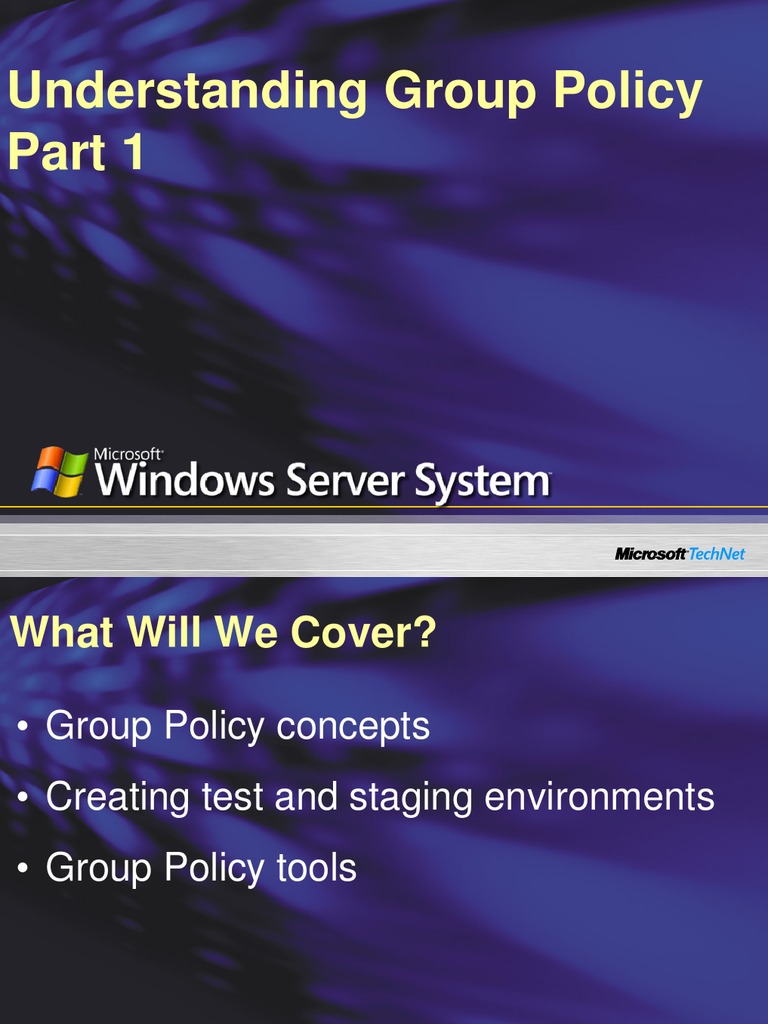 Understanding Group Policy | PDF | Group Policy | System Software