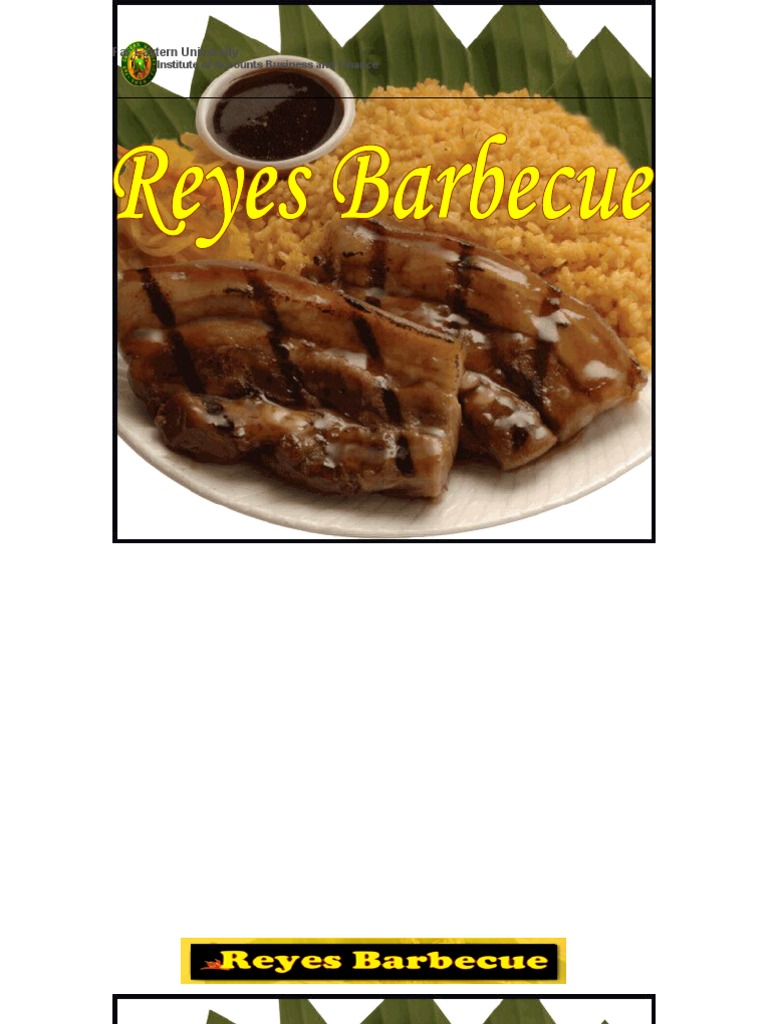 Reyes Barbecue: A Legacy of Flavor | PDF | Menu | Franchising