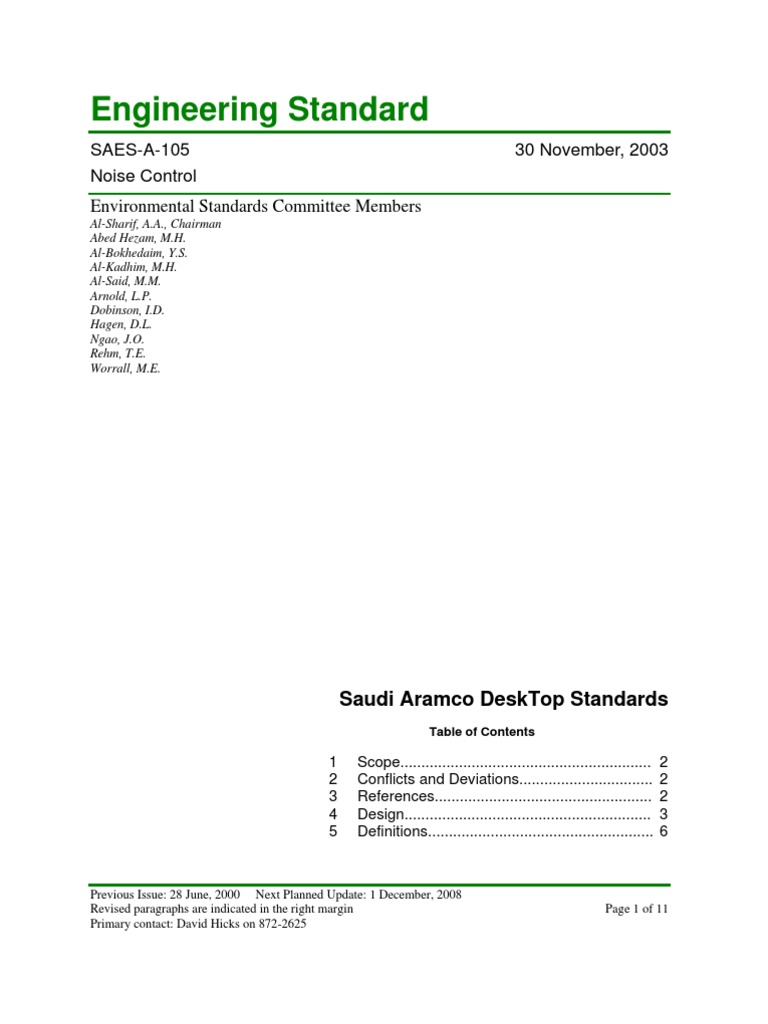 Aramco Standard.. | PDF | Noise | Sound