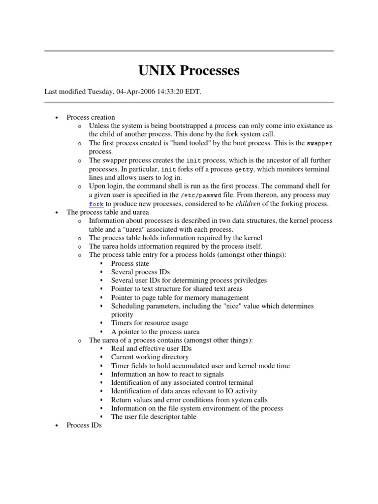 Unix | PDF | Operating System Technology | Areas Of Computer Science
