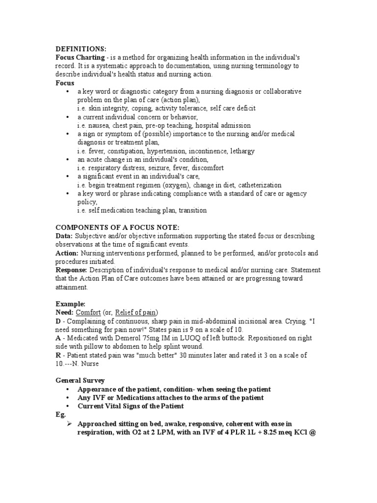 FDAR | Medical Diagnosis | Pain