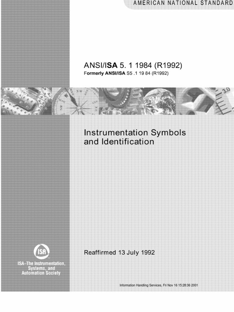 ANSI ISA 5.1 1984 (R1992) Instrumentation Symbols and Identification | PDF