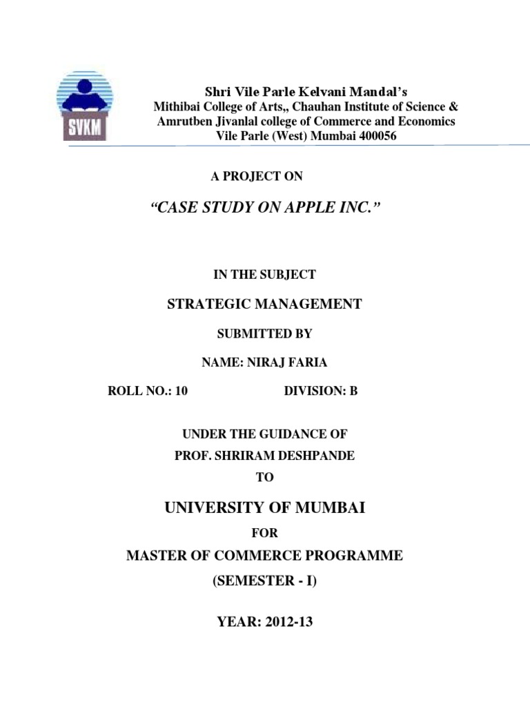 Apple Inc. Case Study | PDF | Apple Inc. | I Phone