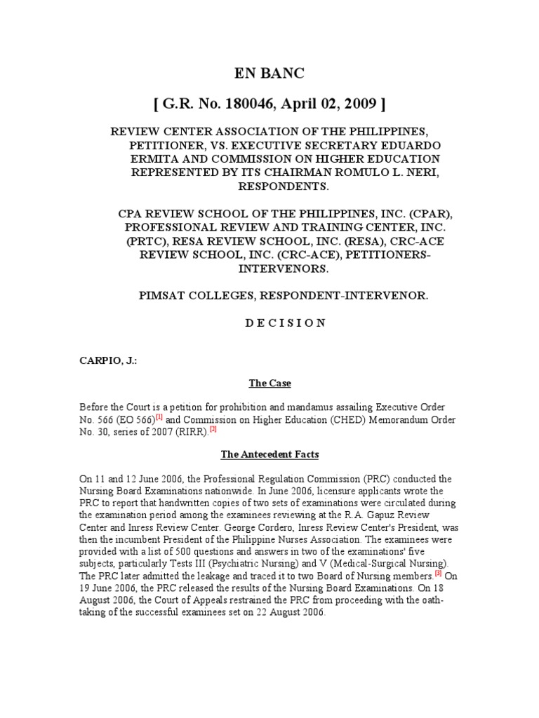 G.R. No. 180046 | PDF | Writ | Test (Assessment)