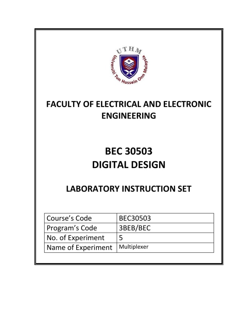 Lab 5 Pdf Vhdl Computer Engineering 