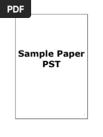 Sample Test Papers JST HST PST | PDF | Mass | Force