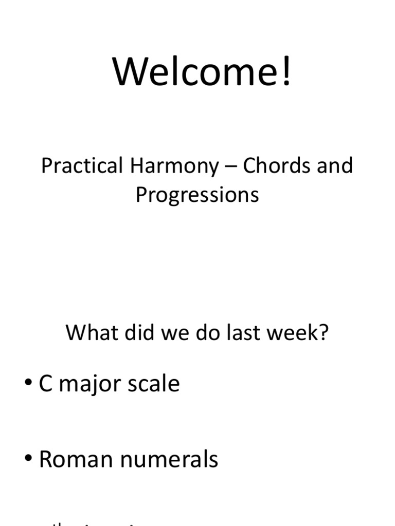 Practical Harmony Chords And Progressions Lesson 2 Pdf Chord