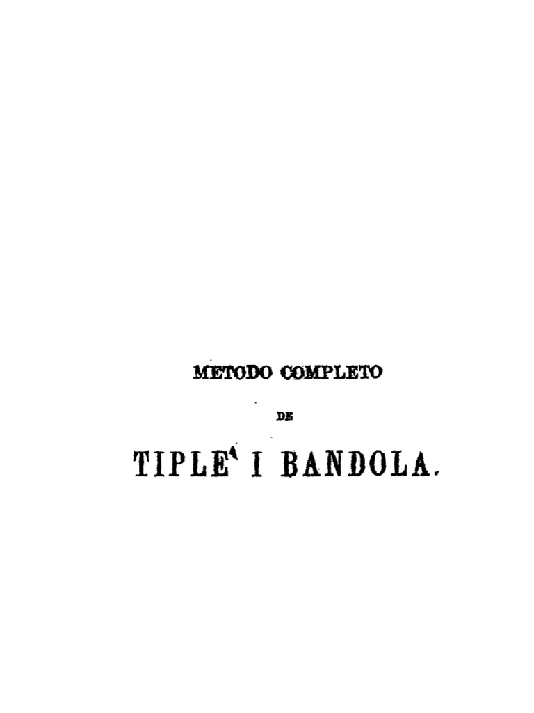 Método de Tiple I Bandola | PDF