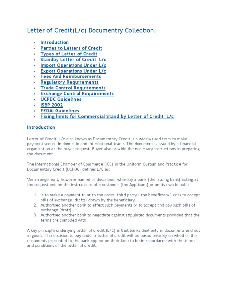 LC Types | PDF | Letter Of Credit | Banking