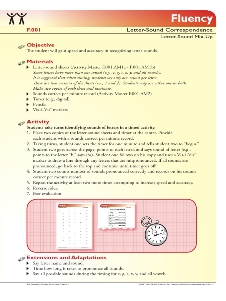 2nd and 3rd Grade Fluency Letter Sound Correspondence | PDF | Phonology ...