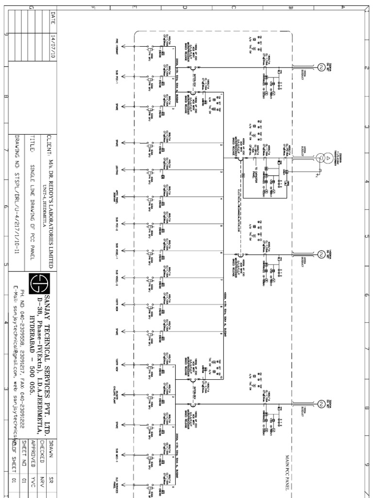 Single Line Drawing of PCC Panel | PDF