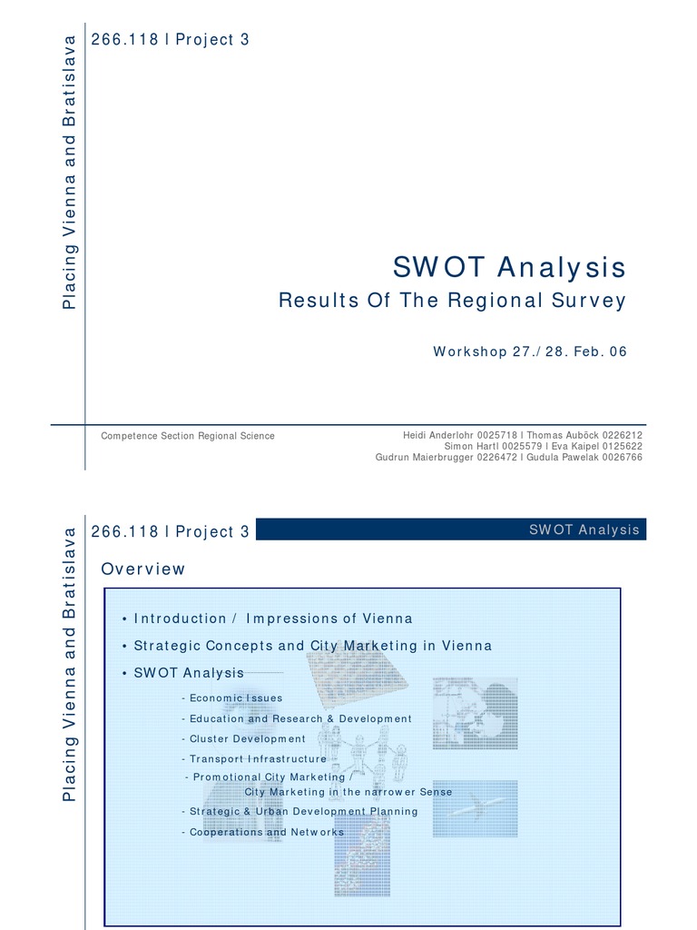 Vienna & Bratislava SWOT Analysis | PDF | Vienna | Swot Analysis