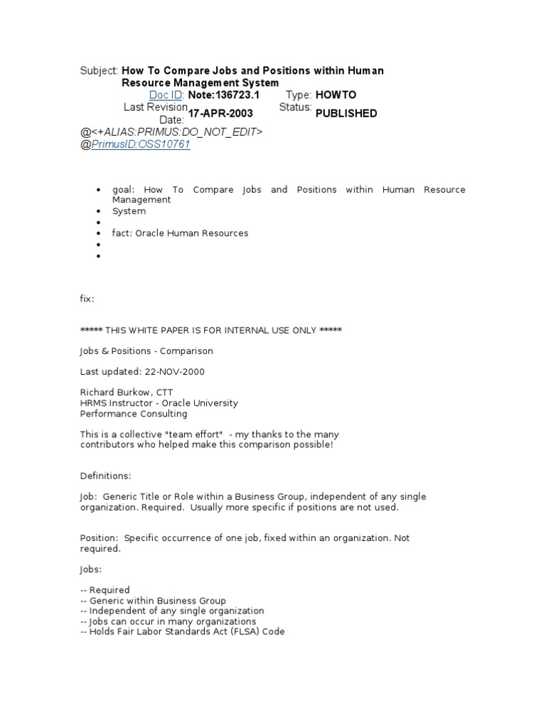 Job and Position | PDF | Employment | Competence (Human Resources)