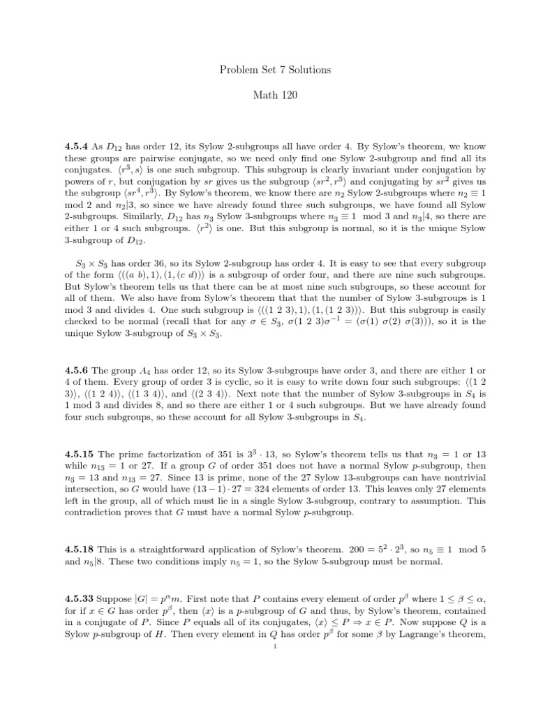 Problem Set 7 Solutions Math 120 | PDF | Metric Geometry | Combinatorics