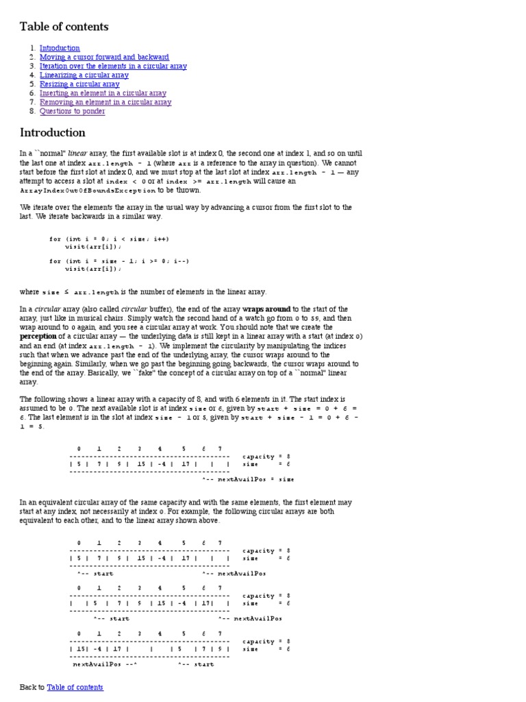 Circular Arrays | PDF | Array Data Structure | Data Management