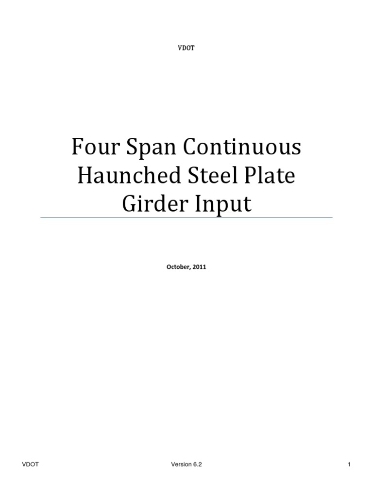 Haunched Plate Girder Cont | PDF | Structural Steel | Bridge