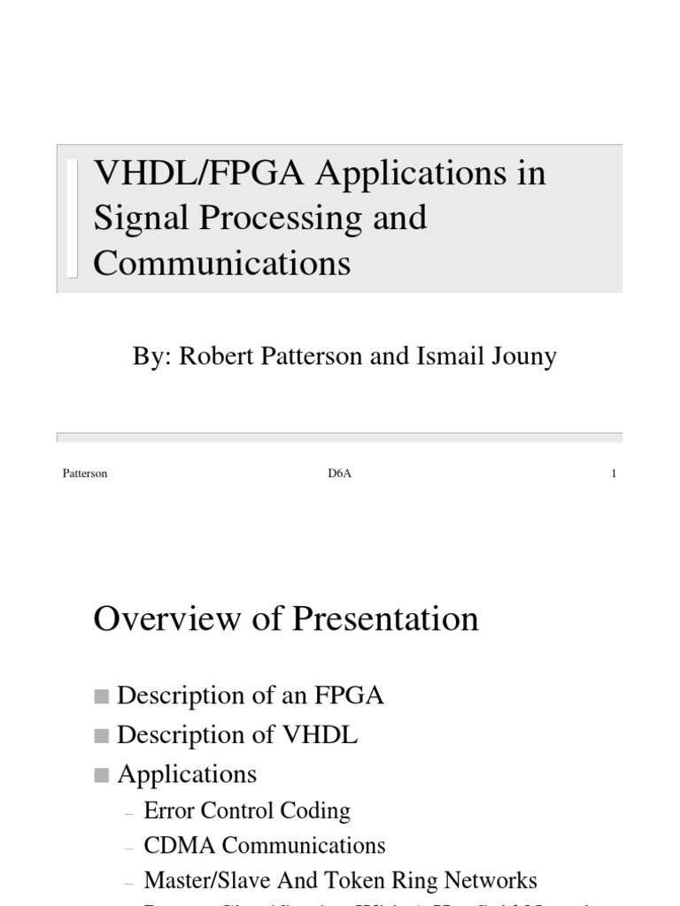 VHDL FPGA Applications | Download Free PDF | Field Programmable Gate Array | Vhdl