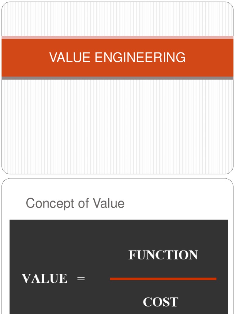 Value Engineering | PDF | Reliability Engineering | Engineering