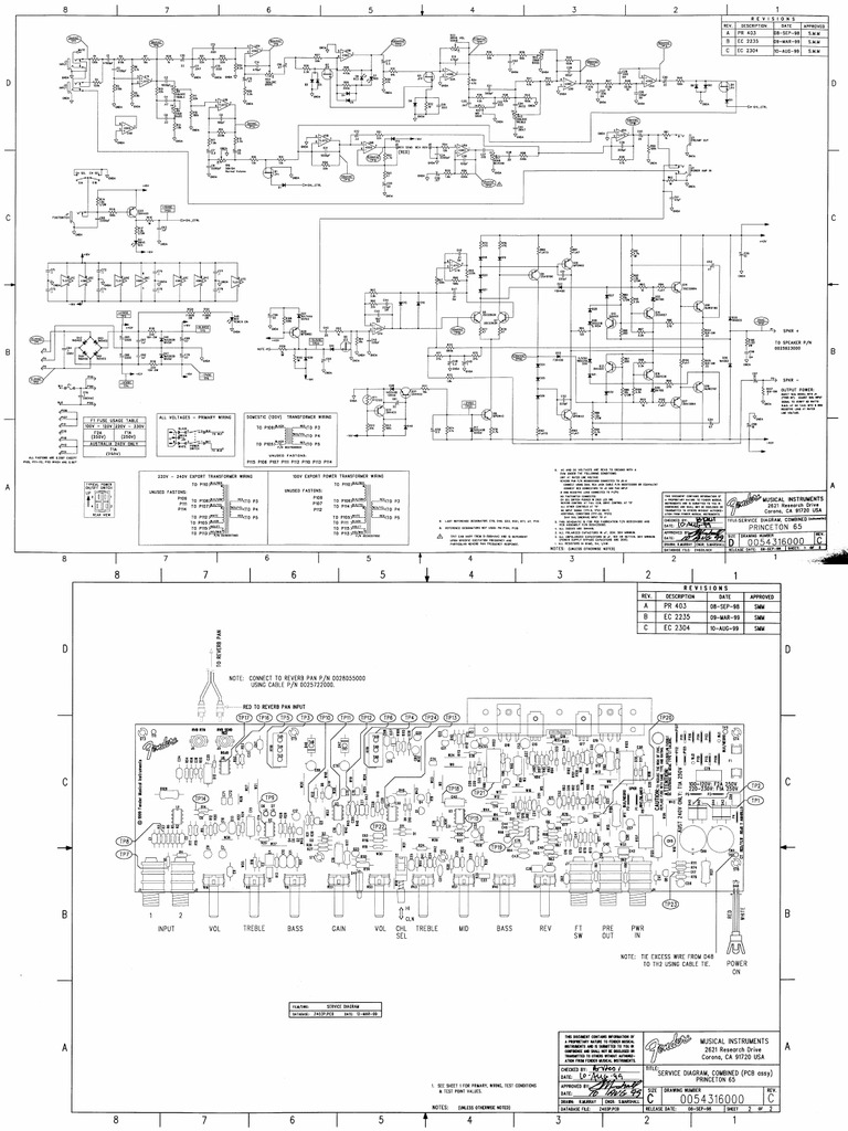 Fender Princeton-65 Guitar Amplifier Schematic | PDF | Language Arts ...