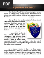 Prefectorial Board Roles Duties | PDF