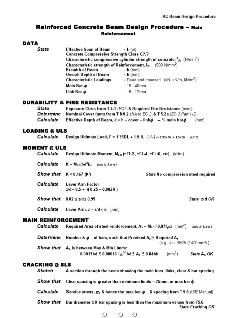 Beam Design | PDF | Beam (Structure) | Reinforced Concrete