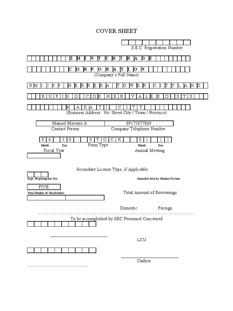 Sec Cover Sheet | PDF | Proxy Voting | Board Of Directors