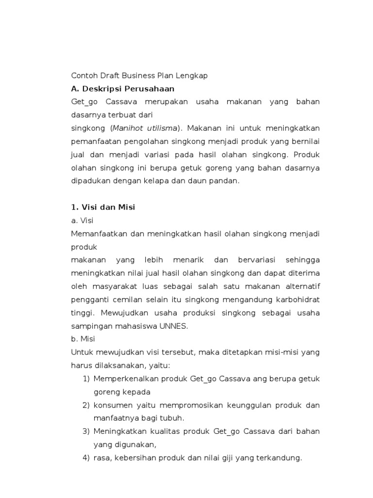 Contoh Proposal Bisnis | PDF