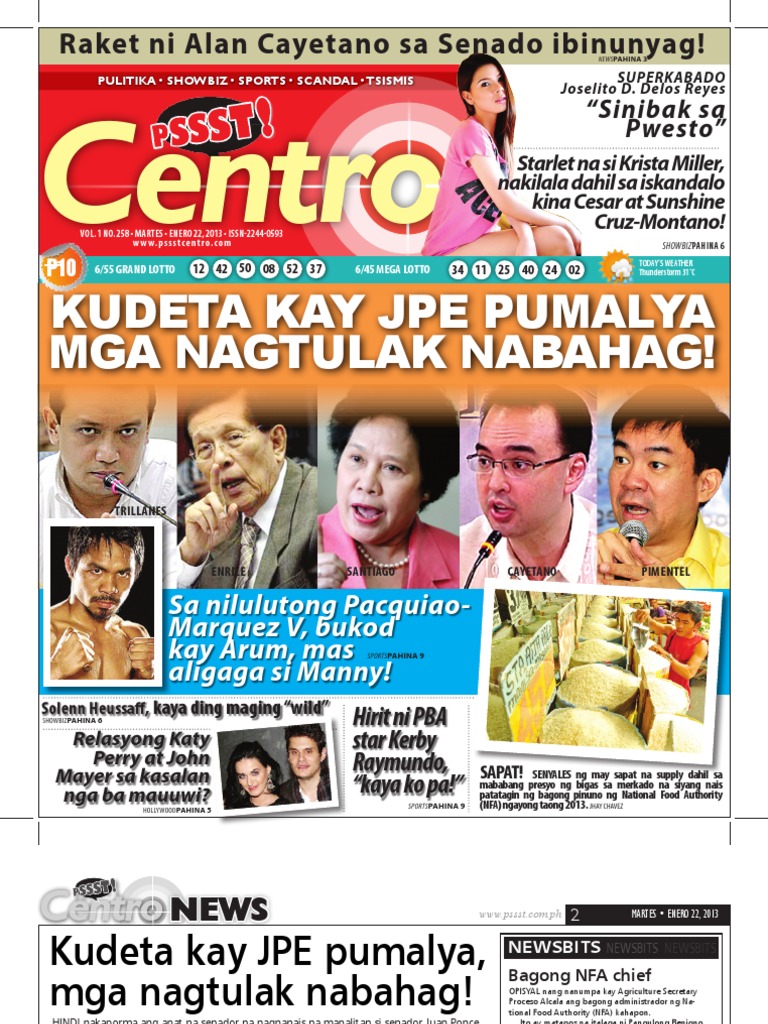 PSSST CENTRO JAN 22 2013 Issue | PDF