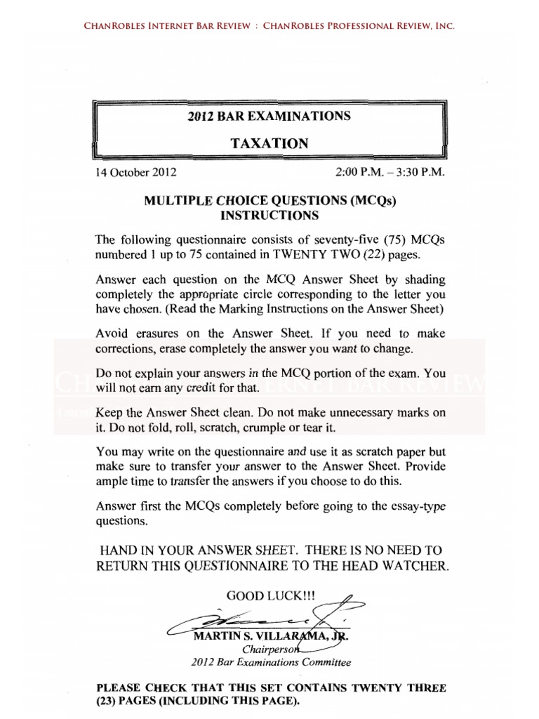 Bar Questions | PDF | Value Added Tax | Gross Income