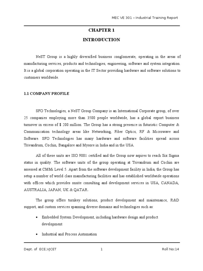 Front Page of Industrial Training | PDF | Arm Architecture | New ...
