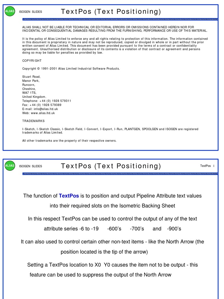 Alias Isogen Text Pos | PDF | Trademark | Copyright