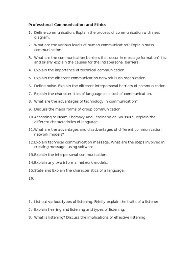 Professional Communication and Ethics | PDF | Business Ethics ...
