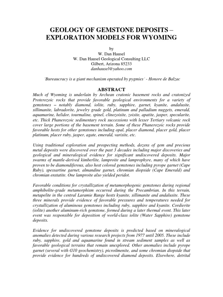 Geology of Gemstone | PDF | Gemstone | Diamond