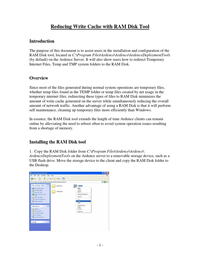 Reducing Write Cache With RAM Disk Tool | Download Free PDF | Random ...