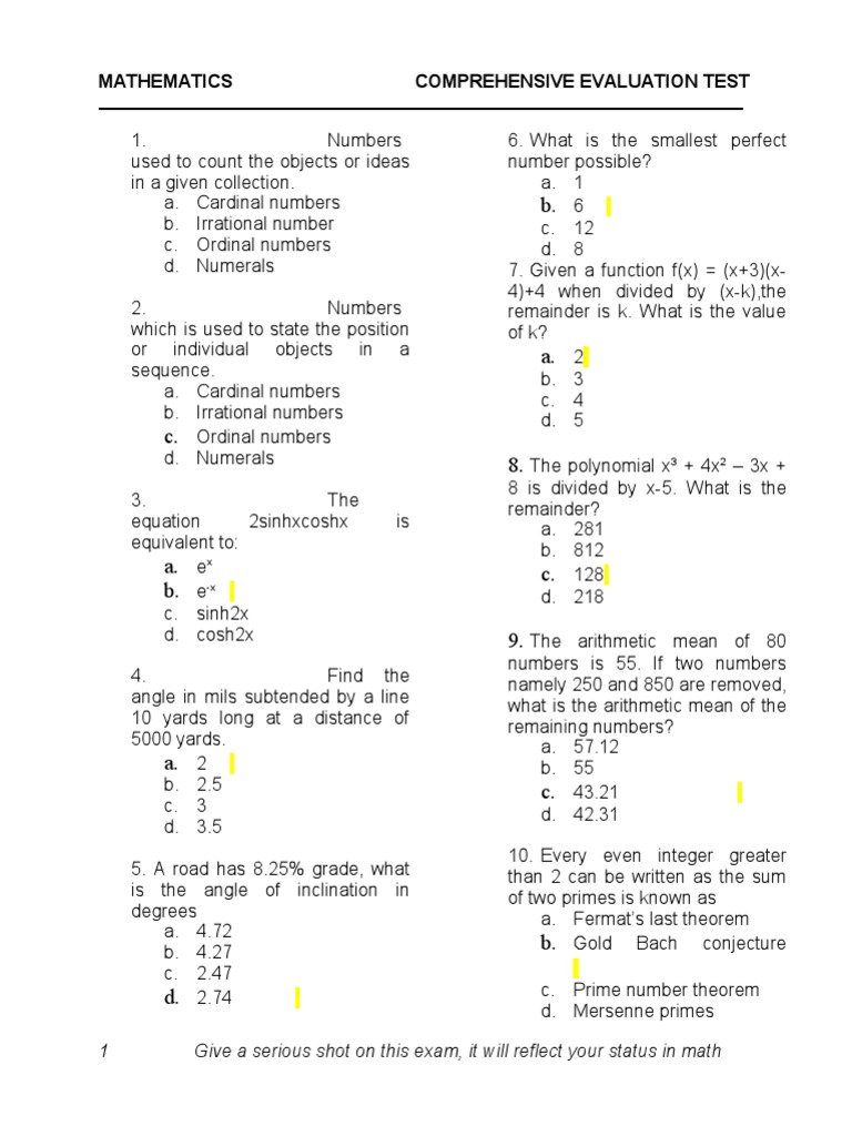 Cet Math | PDF | Prime Number | Triangle