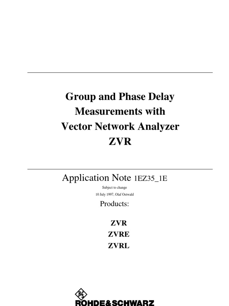 Group Delay and Phase Delay | PDF | Coaxial Cable | Permittivity