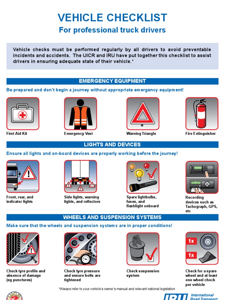 Vehicle Checklist | PDF