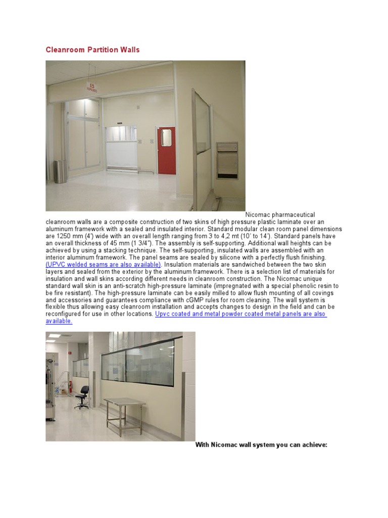 Clean Room Detail | PDF | Hvac | Door