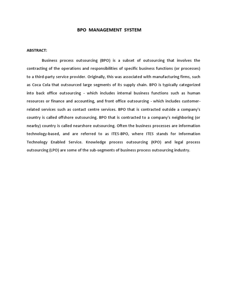 Bpo Management System | PDF