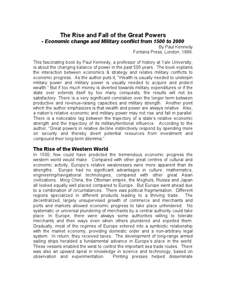 The Rise and Fall of The Great Powers | PDF | France | United Kingdom