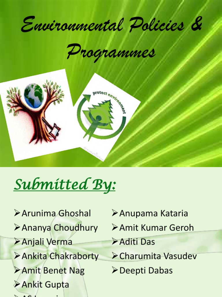 National Programmes On Environment | PDF | Conservation Biology ...
