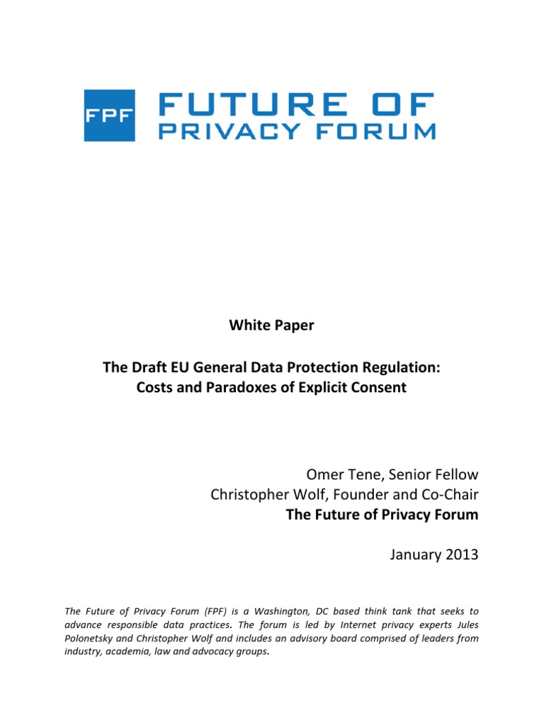 The Draft EU General Data Protection Regulation: Costs and Paradoxes of ...