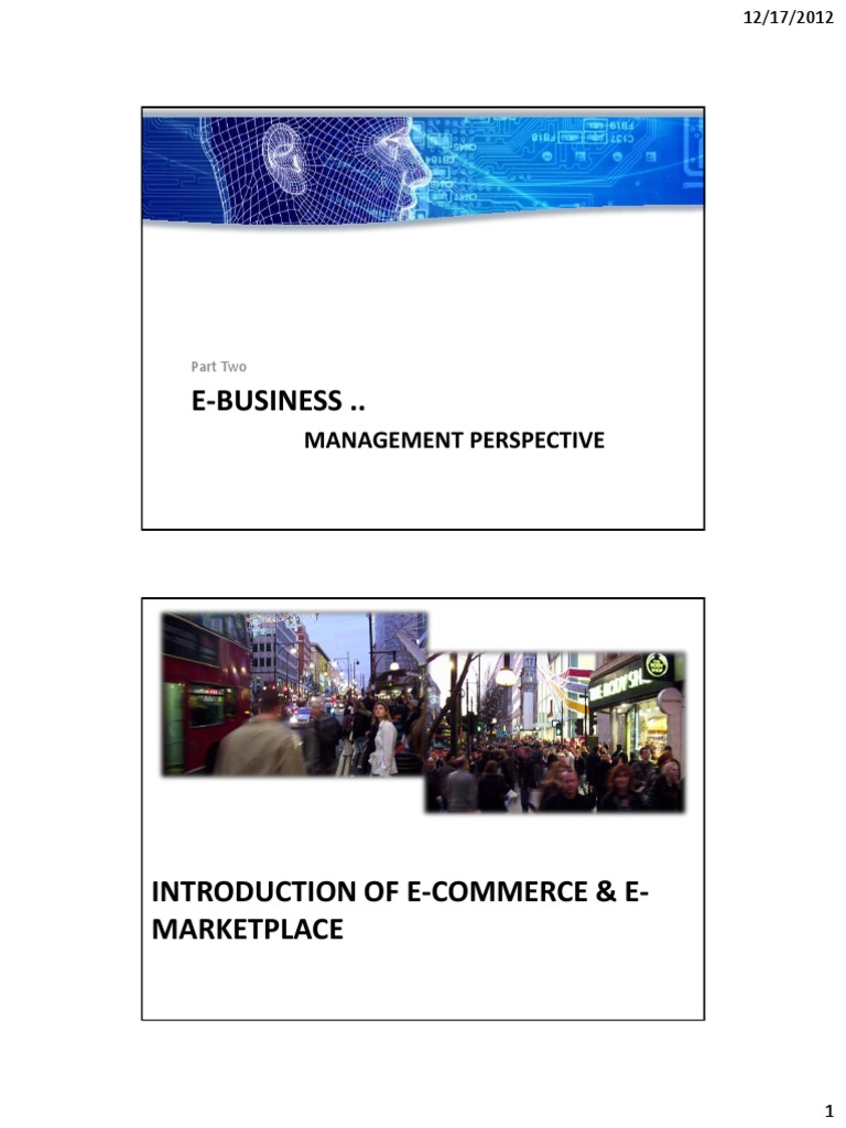 E-Business Management Overview | PDF | Electronic Business | E Commerce