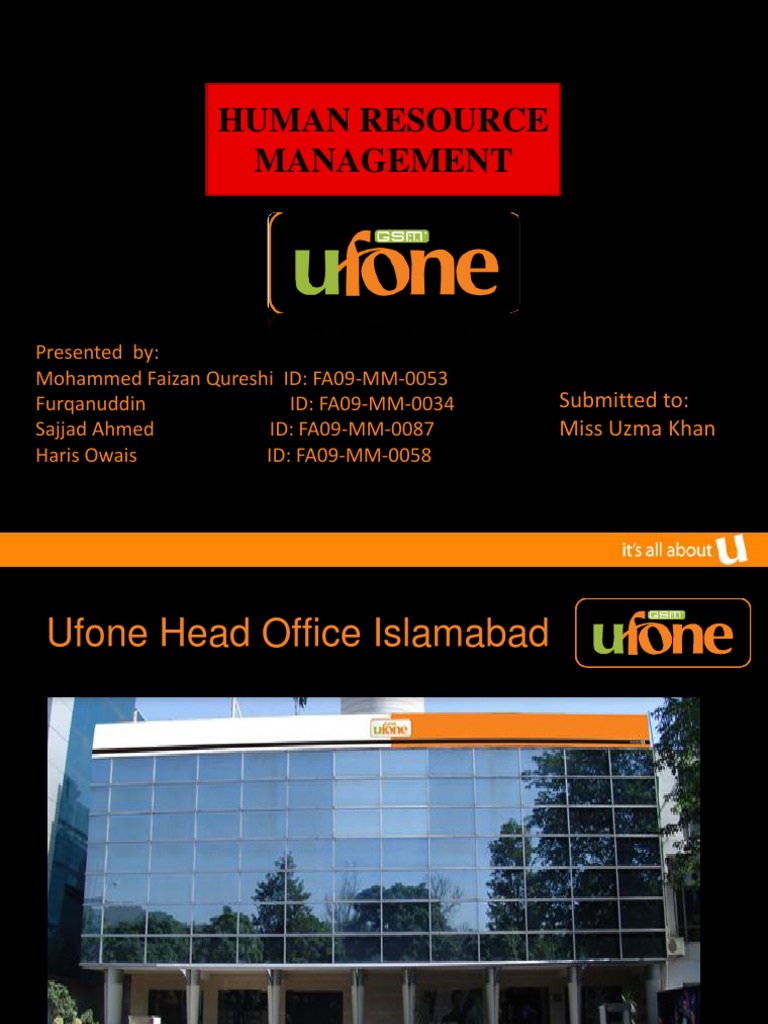 UFone Presentation HRM Final | PDF | Human Resource Management ...