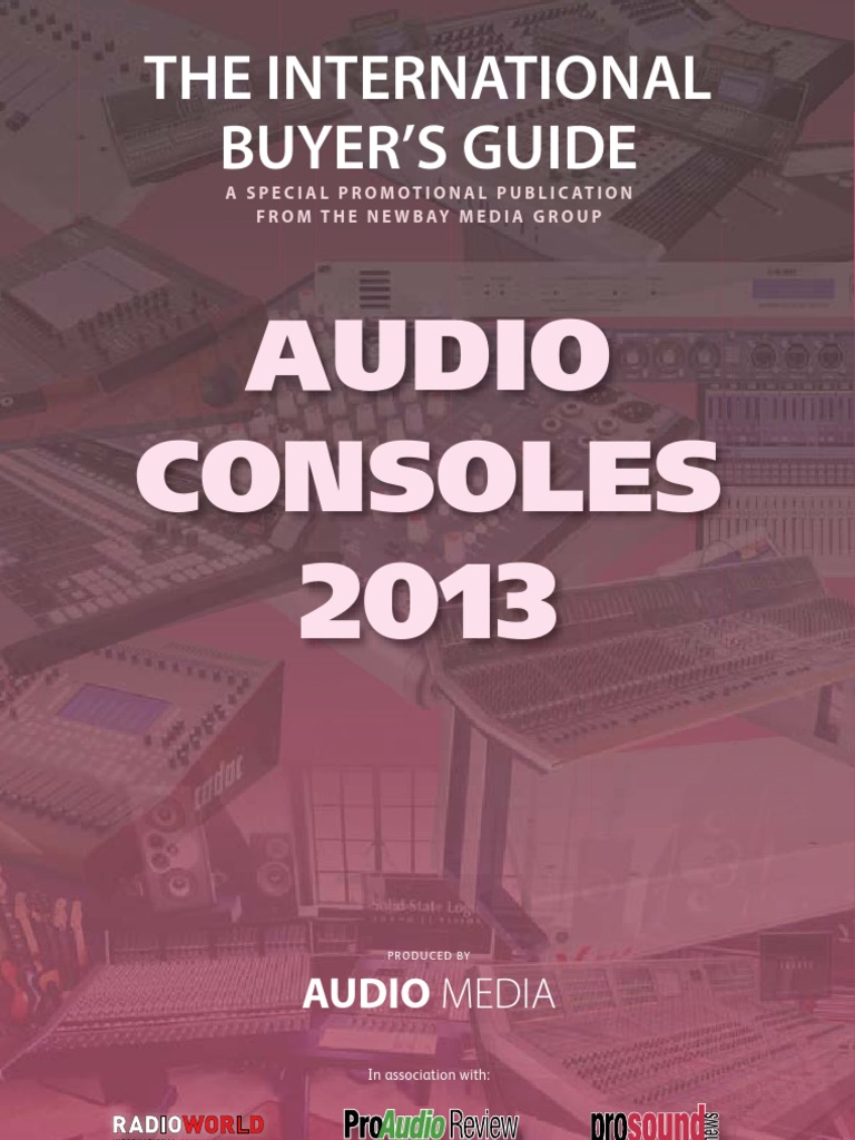 Console Guide 2013 | PDF | Equalization (Audio) | Sound Recording