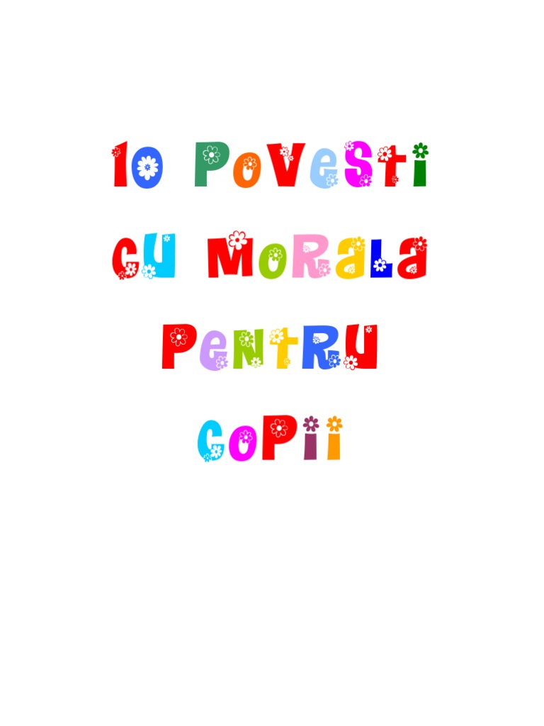10 Povesti Cu Morala | PDF