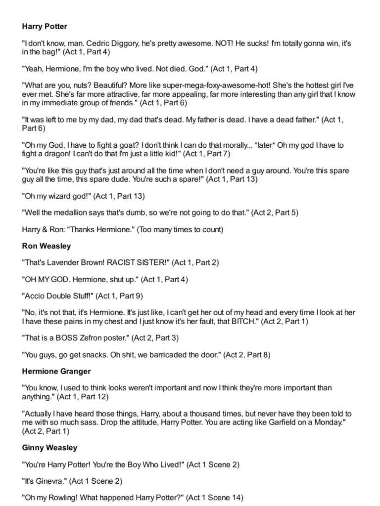 AVPM Quotes | PDF | Fictional Universes | Harry Potter Universe