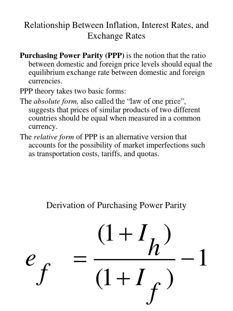 Inflation Vs Interest Rates | PDF | Purchasing Power Parity | Exchange Rate